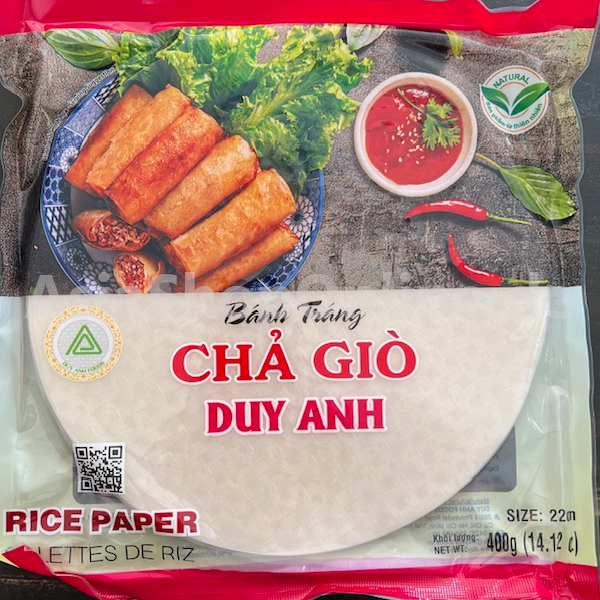 Rice Paper Deep Fry Round 22cm - Duy Anh - 400g | ASO12228